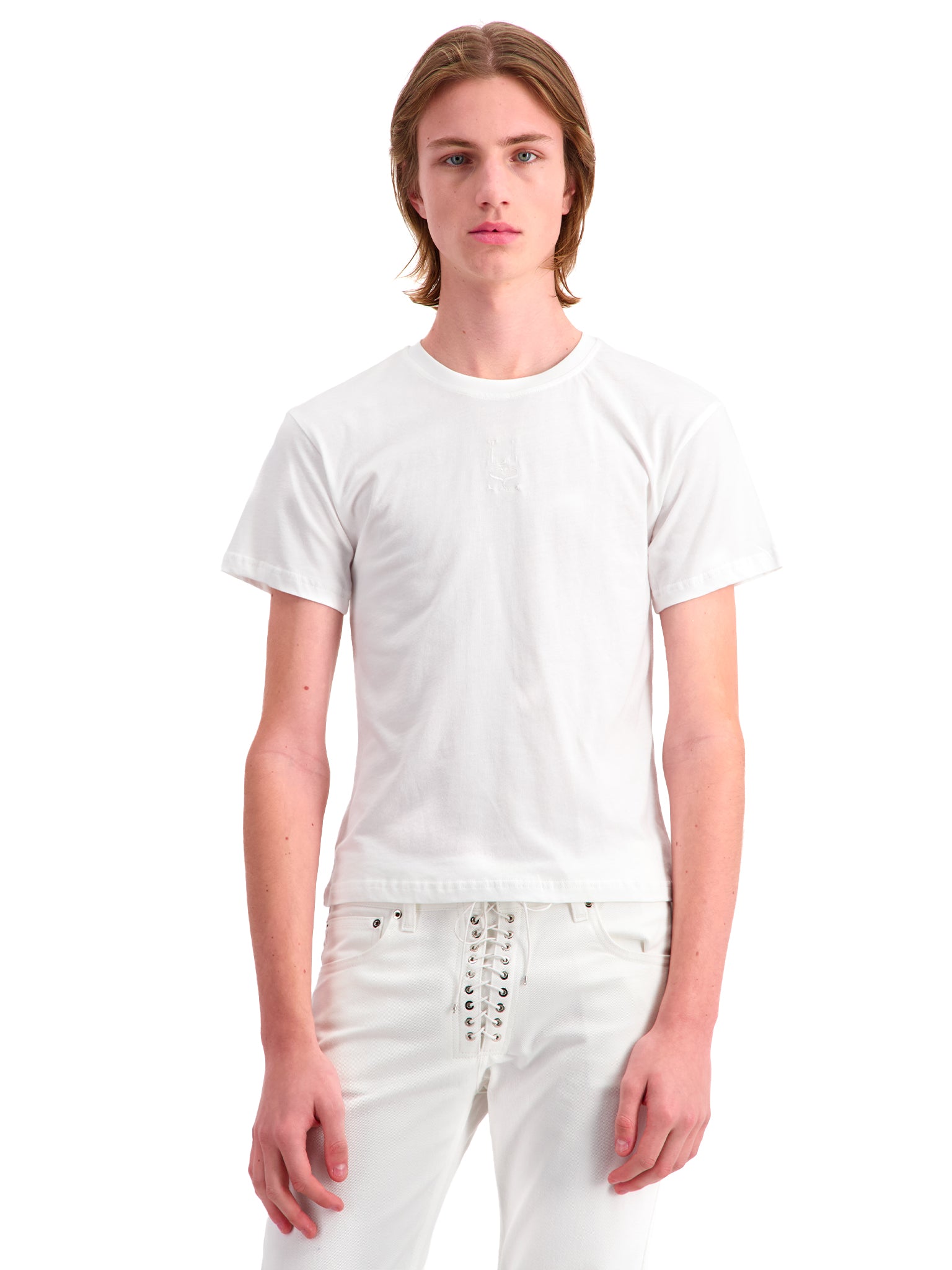 White Embroidery Logo Oversized T-shirt – ludovic de saint sernin