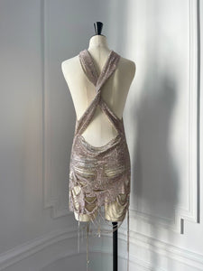 Alejandra Dress in Distressed Crystal Mesh – ludovic de saint sernin